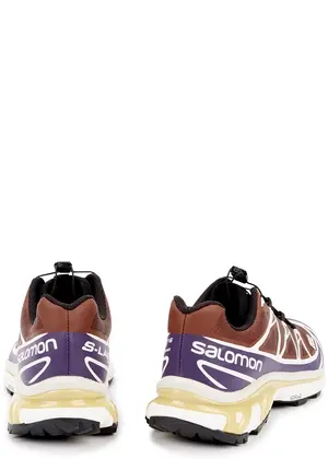 SALOMON Xt-6 Brown Panelled Sneakers