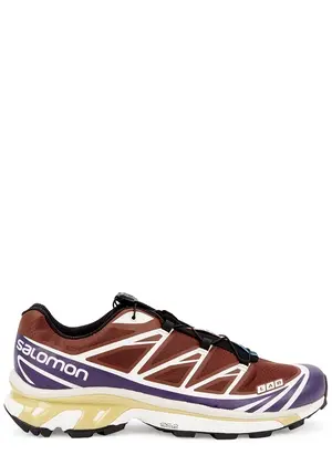 SALOMON Xt-6 Brown Panelled Sneakers
