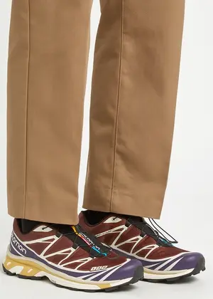 SALOMON Xt-6 Brown Panelled Sneakers