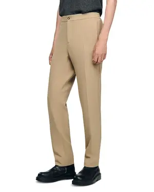 Sandro Jersey Pants - Light Taupe