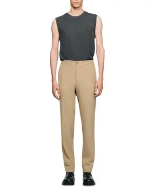 Sandro Jersey Pants - Light Taupe