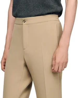 Sandro Jersey Pants - Light Taupe