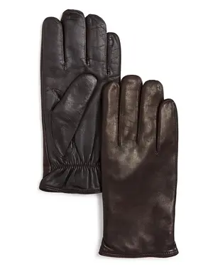 Bloomingdale'S Cashmere Lined Tech Gloves - Brown