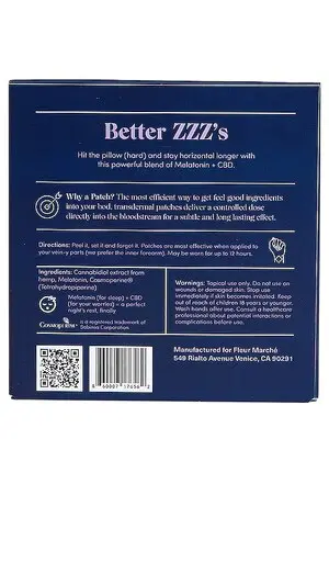 FLEUR MARCHE Sleep, Plz Cbd Patch 4 Count