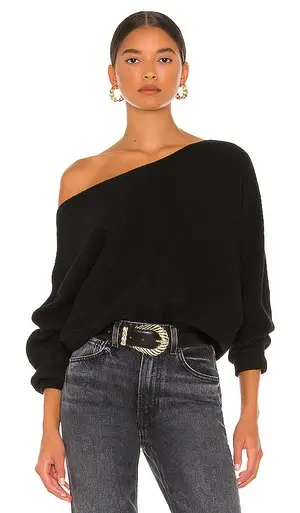 House Of Harlow 1960 X Winifred Wide Neck Sweater - Black
