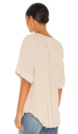 Free People Heritage Henley Tee In Neutral