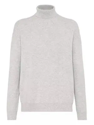 Brunello Cucinelli Grey Roll Neck Jumper