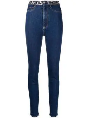 Philipp Plein Logo-embellished Jeans - Blue