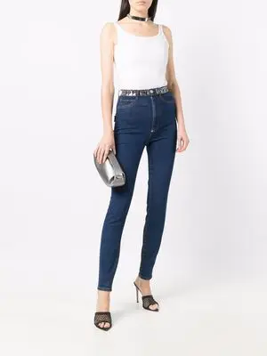 Philipp Plein Logo-embellished Jeans - Blue