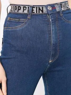 Philipp Plein Logo-embellished Jeans - Blue