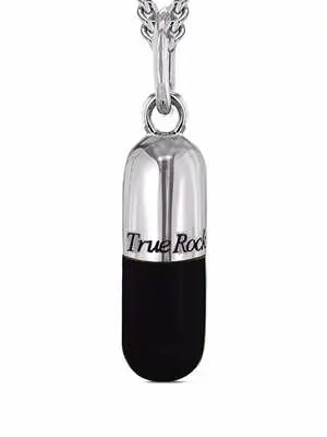 TRUE ROCKS Pill Pendant Necklace - Silver