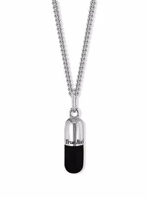 TRUE ROCKS Pill Pendant Necklace - Silver
