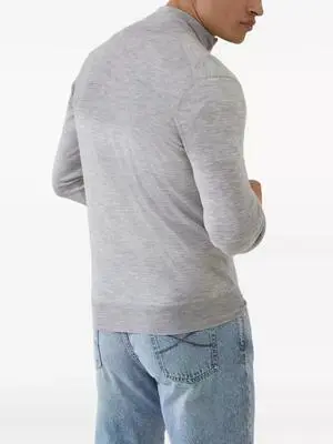 Brunello Cucinelli Zip-up Cashmere-silk Jumper - Grey