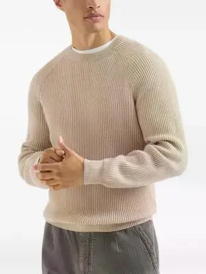 Brunello Cucinelli Ribbed-knit Cashmere Jumper - Neutrals