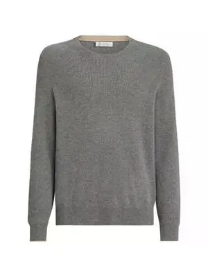 Brunello Cucinelli Ribbed-knit Cashmere Jumper - Grey