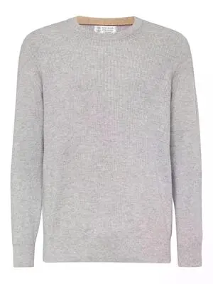 Brunello Cucinelli Ribbed-knit Cashmere Jumper - Grey