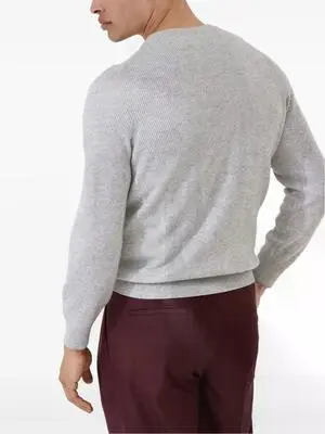 Brunello Cucinelli Ribbed-knit Cashmere Jumper - Grey