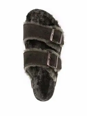 BIRKENSTOCK Arizona Fur-lined Sandals - Green