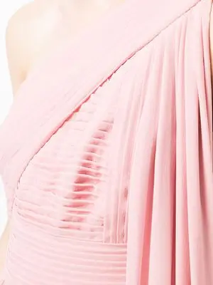 Elie Saab Asymmetric Flowing Side-sash Silk Gown
