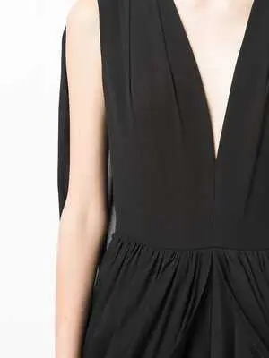 Elie Saab V-plunge Cape Jumpsuit