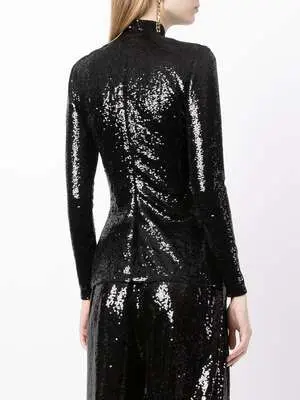 Ralph Lauren Sequin-embellished Long-sleeve Top