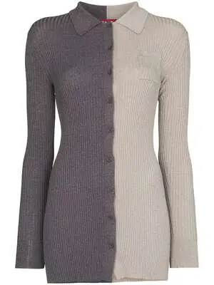 Staud Milton Two-tone Cardigan