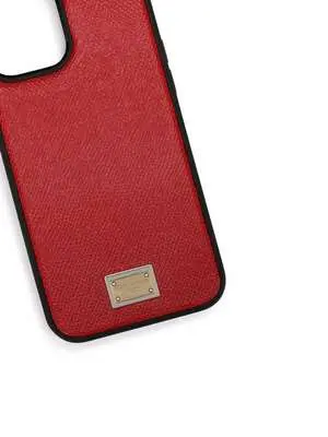 Dolce & Gabbana Logo Plate Calfskin Iphone 12 Pro Case