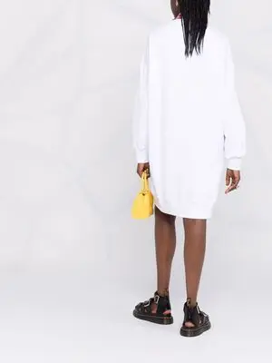MSGM Logo-print Jersey Dress