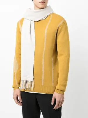 N.peal Large Woven Scarf - Grey