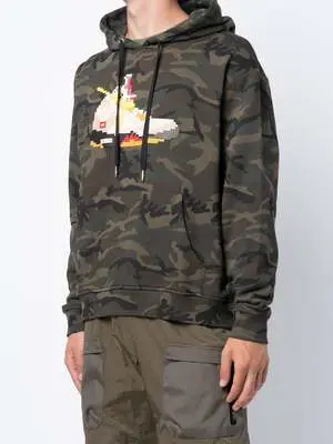 MOSTLY HEARD RARELY SEEN Sail-print Cotton Hoodie - Green