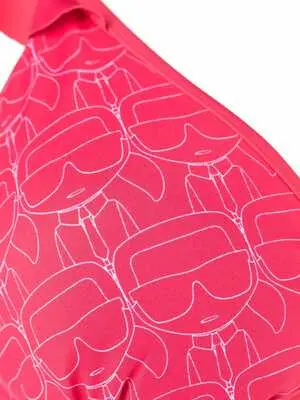 Karl Lagerfeld Monogram Triangle Bikini Top