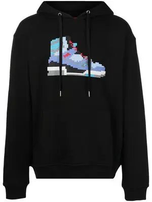 MOSTLY HEARD RARELY SEEN 508 Hi-top Printed Hoodie - Black