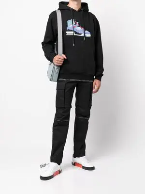 MOSTLY HEARD RARELY SEEN 8-BIT 508 Hi-top Printed Hoodie - Black