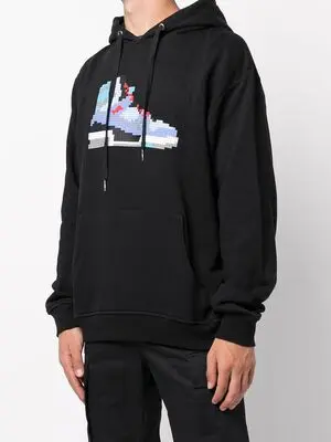MOSTLY HEARD RARELY SEEN 8-BIT 508 Hi-top Printed Hoodie - Black