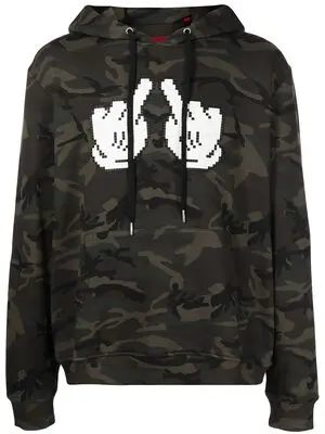 MOSTLY HEARD RARELY SEEN Double F-print Cotton Hoodie - Green