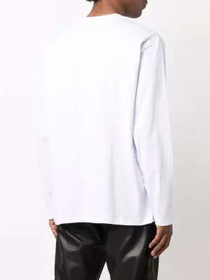 MSGM Logo-print Longsleeved T-shirt - White