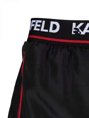 Karl Lagerfeld Logo-tape Side-stripe Swim Shorts