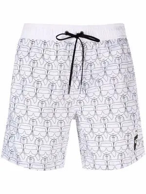 Karl Lagerfeld Monogram Swim Shorts