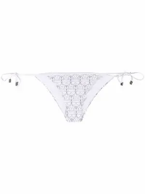 Karl Lagerfeld Icon Triangle Bikini Bottoms - White