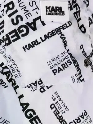 Karl Lagerfeld Logo-print Swim Shorts - White