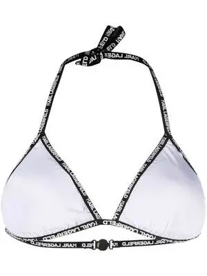 Karl Lagerfeld Logo Waist Triangle Bikini Bottoms