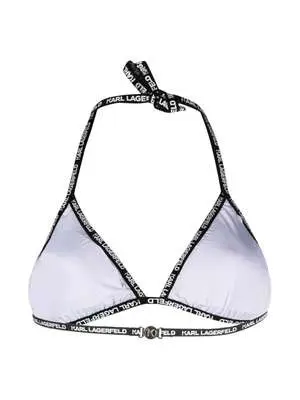 Karl Lagerfeld Logo Waist Triangle Bikini Bottoms