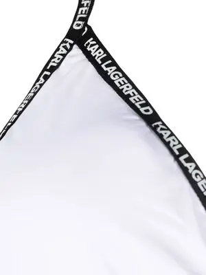 Karl Lagerfeld Logo Waist Triangle Bikini Bottoms