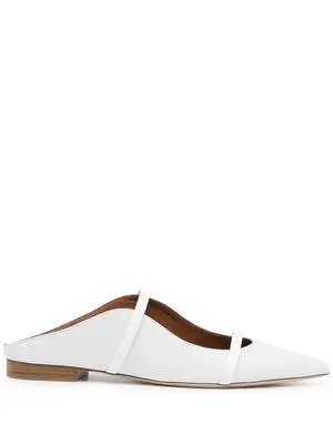 MALONE SOULIERS Top Strap Mules - White