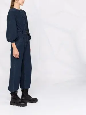 Alberta Ferretti Belted Denim Jumpsuit