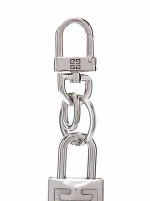 Givenchy 4g Padlock Keyring - Silver | Editorialist