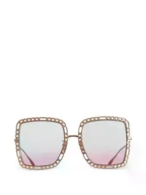 Gucci Chain-link Frame Sunglasses - Blue