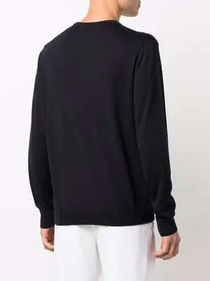 ALLUDE Fine-knit Virgin Wool Jumper - Blue