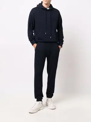 Bruno Manetti Drawstring-waist Wool Track Trousers
