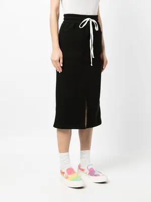 GOODBOY Logo-embroidered Jersey Midi Skirt - Black